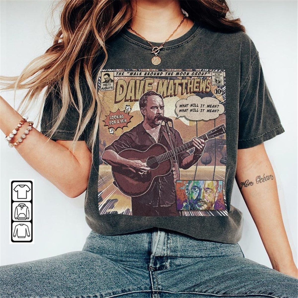 Dave Matthews Band Comic Shirt, 90S Vintage Merch Book Art W | Inspire ...