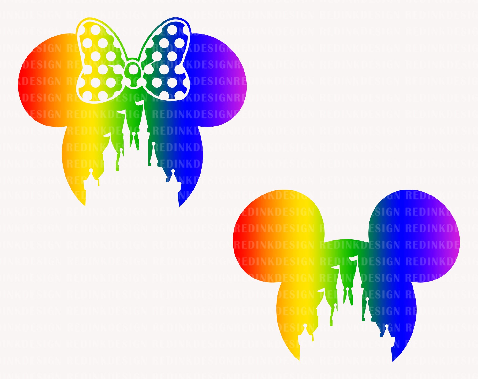 Bundle LGBT Mouse Head Castle Svg, Rainbow Mouse Head Svg, R | Inspire ...