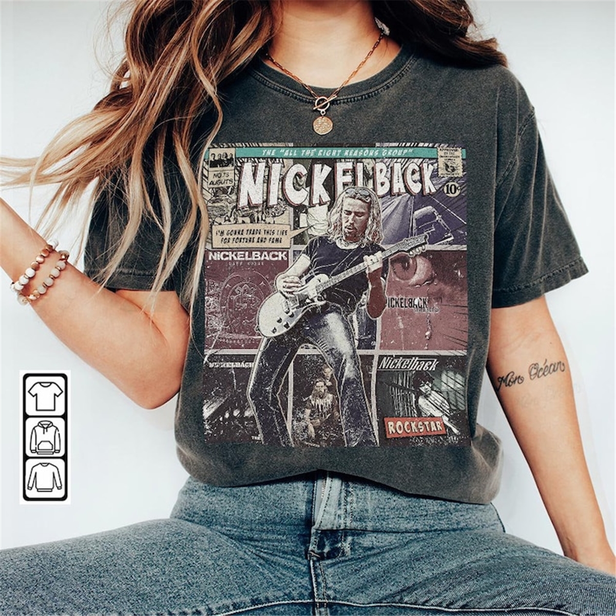 Nickelback Comic Shirt, 90S Vintage Merch Book Art All The R | Inspire ...