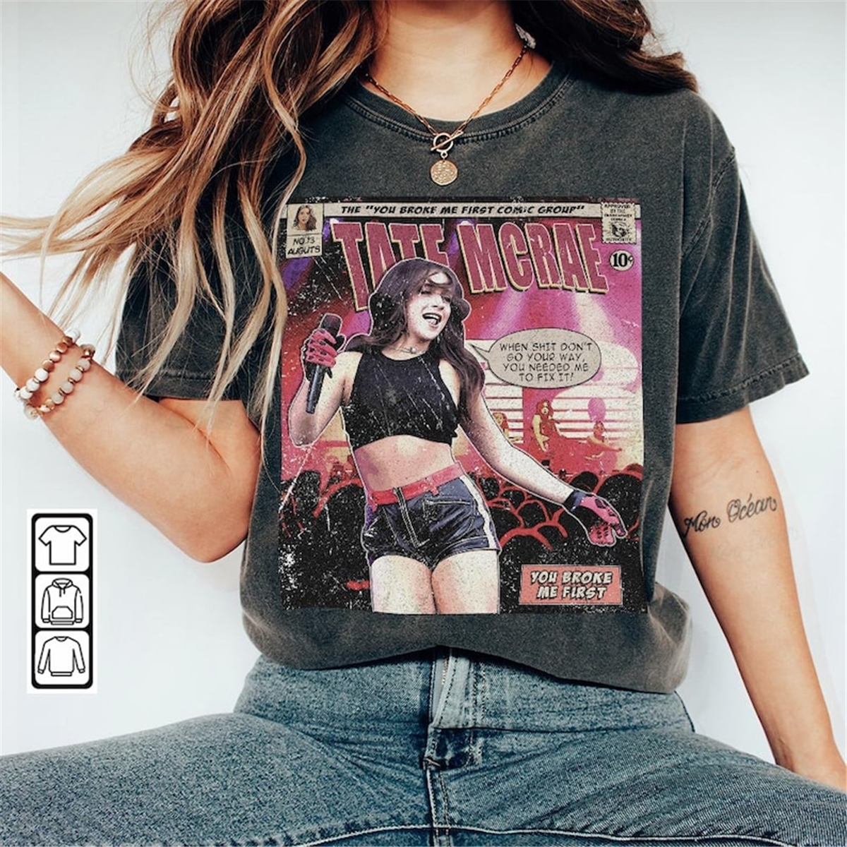 Tate Mcrae Comic Shirt, 90S Vintage Merch Book Art You Broke | Inspire ...