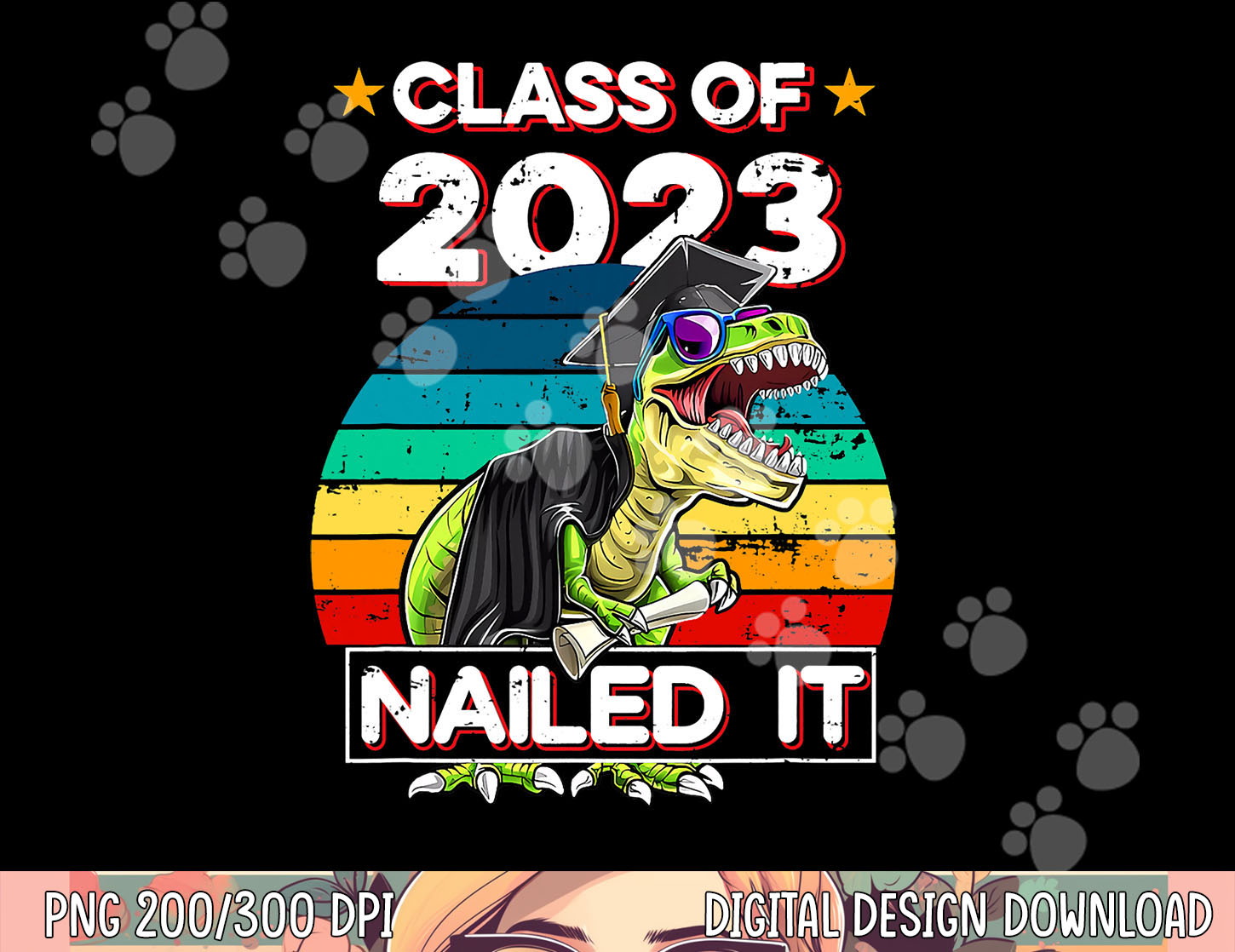 class of 2023 t-rex dinosaur graduation cap s copy | Inspire Uplift