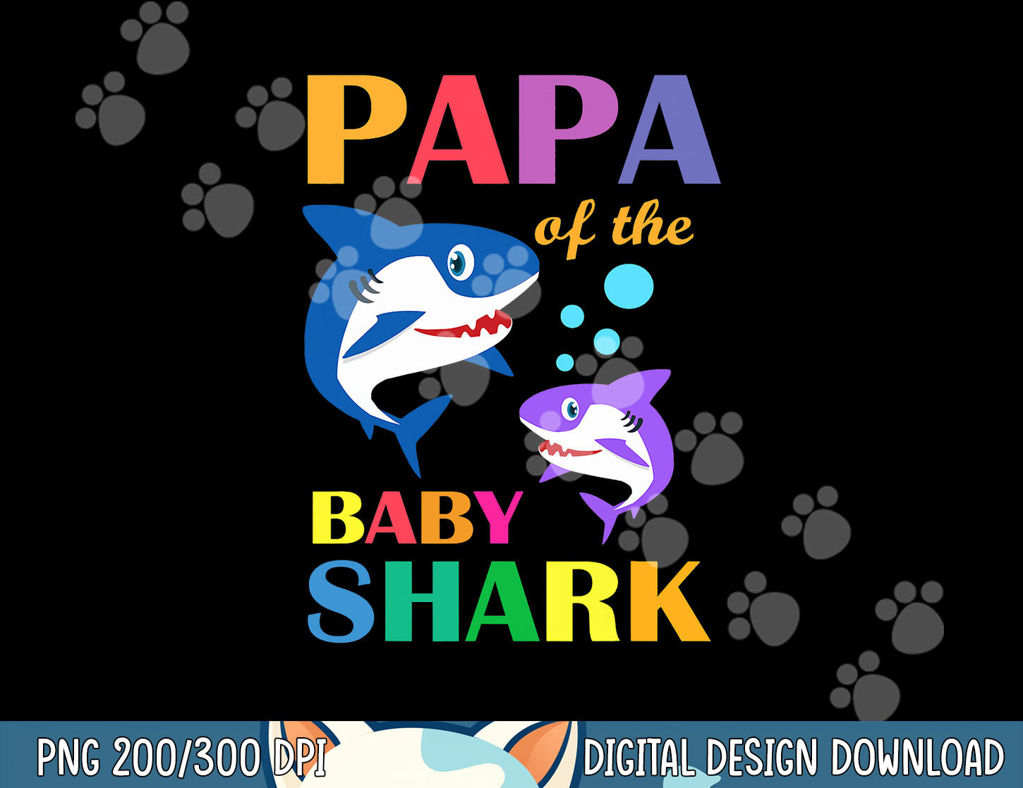 Papa Of The Baby Birthday Shark Papa Shark Christmas Day pn | Inspire ...