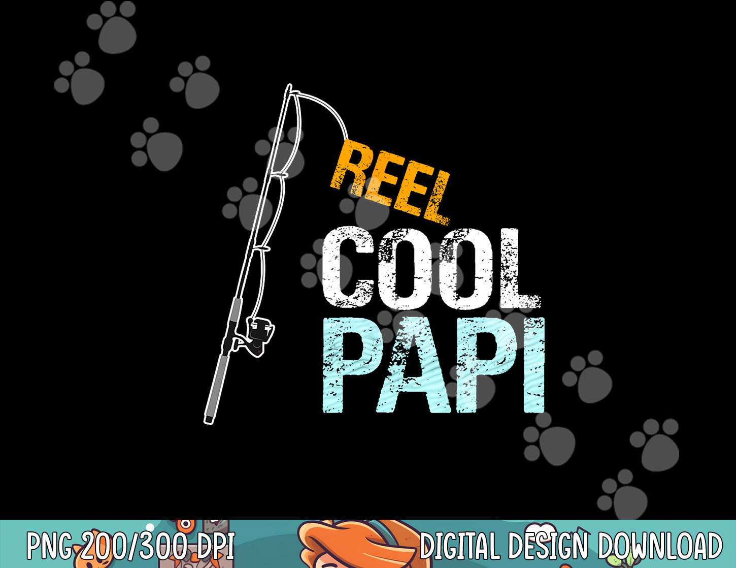 Papi Gift from Granddaughter Grandson Reel Cool Papi png, su | Inspire ...