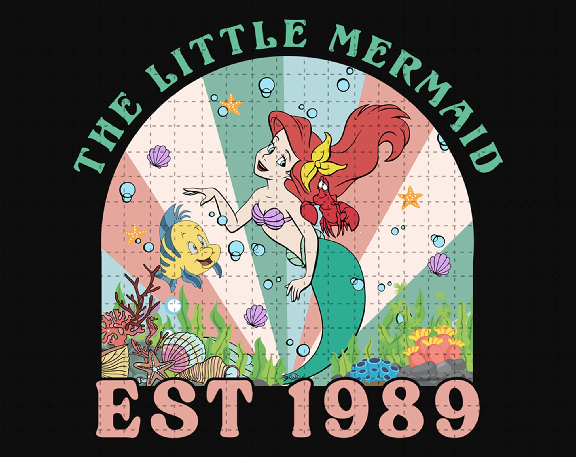 Retro Mermaid 1989 Png, Princess Png, Family Vacation Png, F - Inspire ...