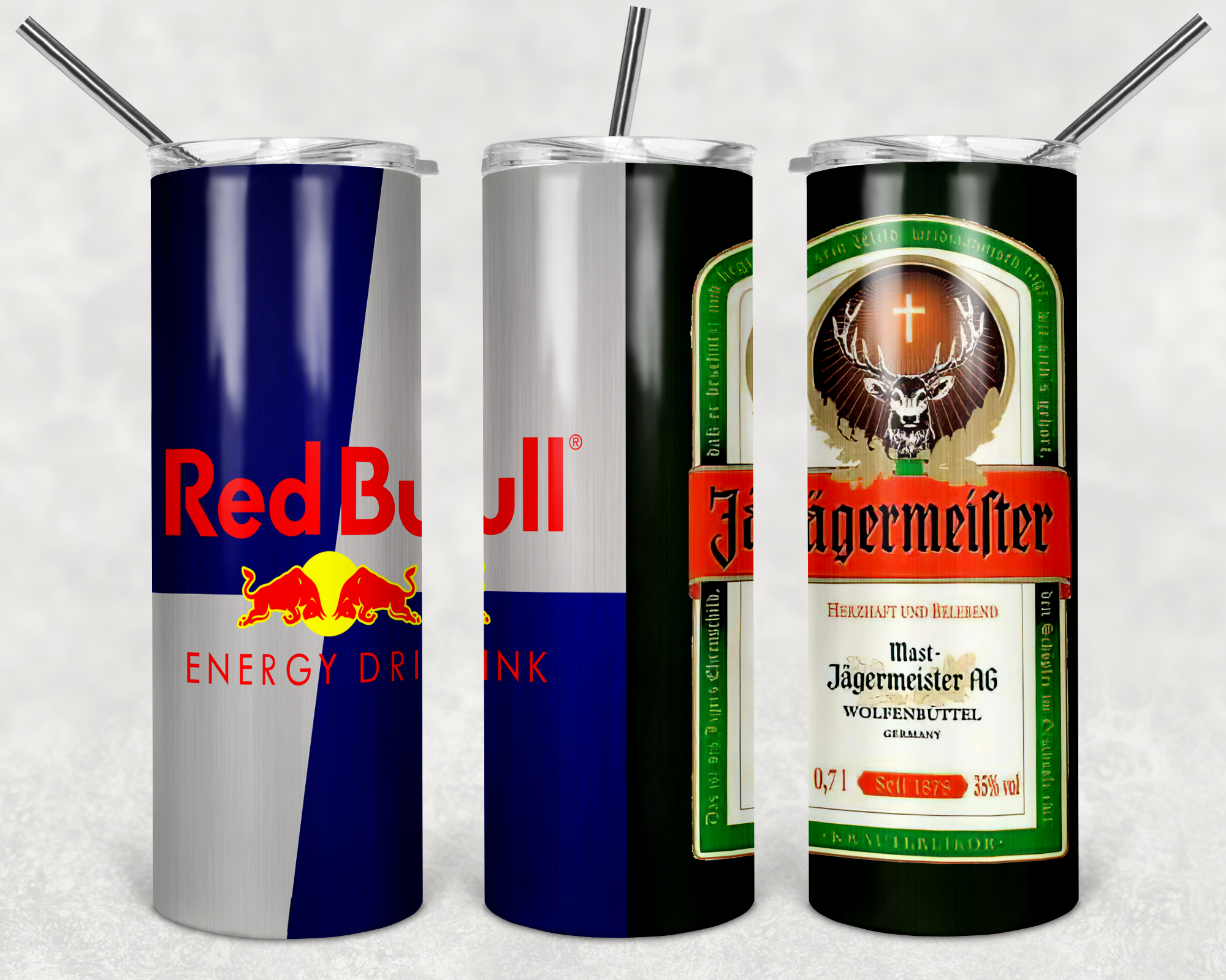 Jager and Redbull Tumbler Png, Jager and Redbull 20oz Skinny - Inspire ...