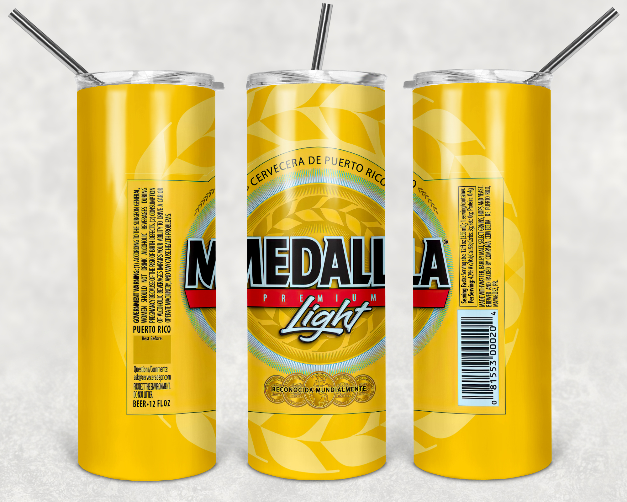 Medalla Tumbler Png, Medalla 20oz Skinny Sublimation Designs | Inspire ...