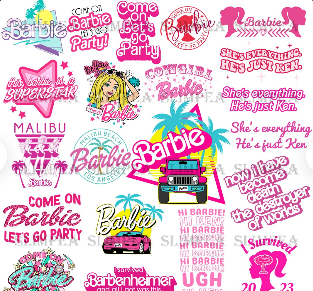 Barbie PNG Bundle, PNG Logo, Cricut Digital Download Cut Fil | Inspire ...