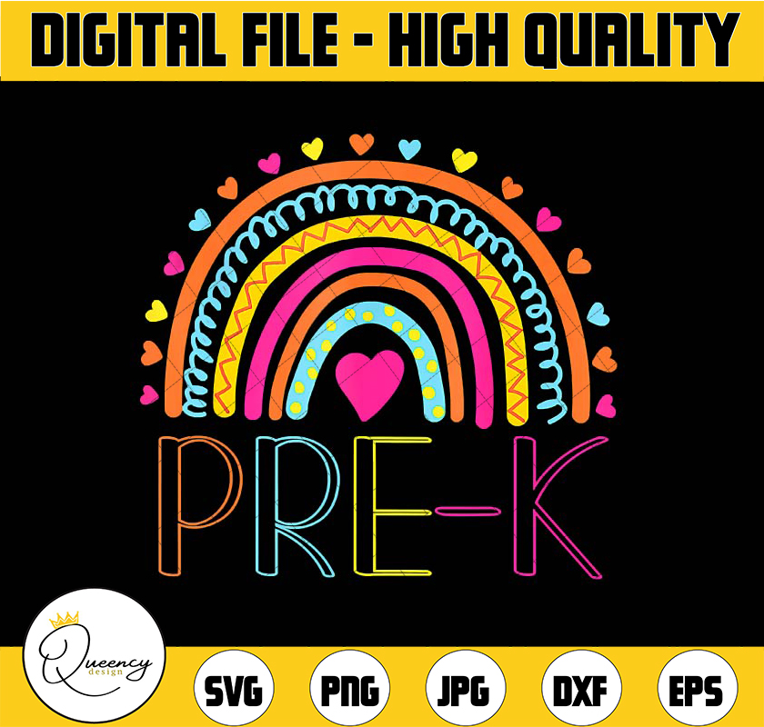 Pre K Boho Rainbow PNG, Back To School PNG , First Day Of Sc | Inspire ...