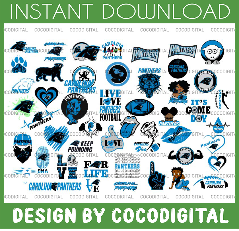 50 Files Carolina Panthers Svg Bundle, Carolina Svg, Panther | Inspire ...