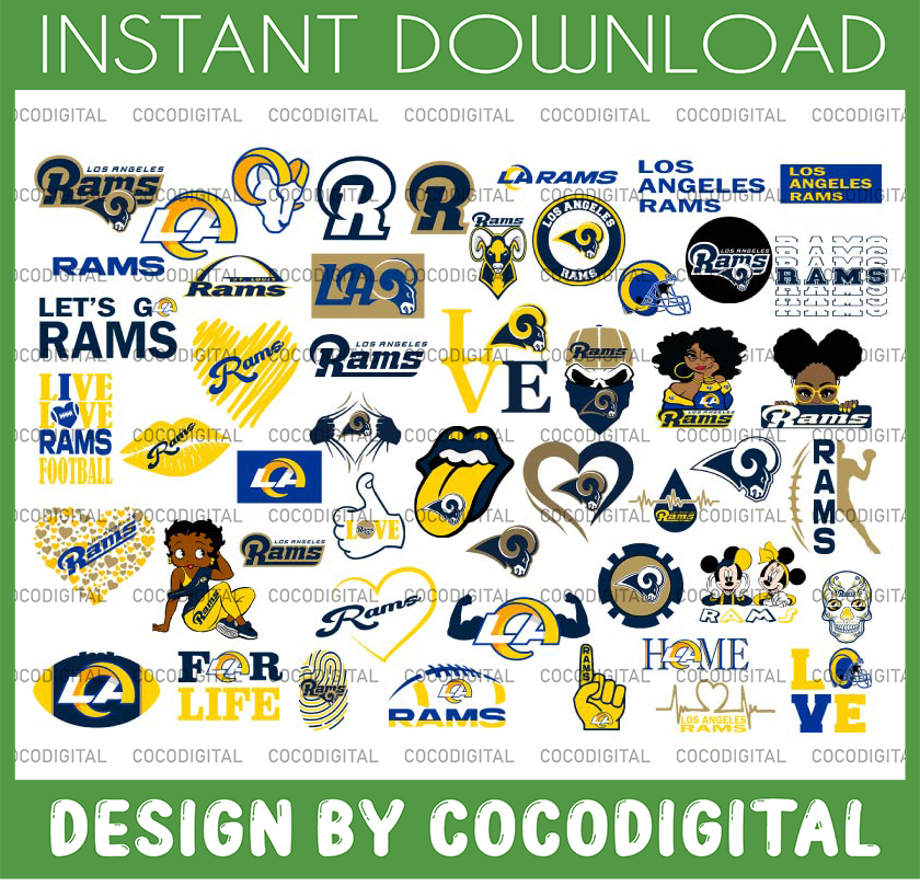 50 Files Los Angeles Rams Svg Bundle, Los Angeles Svg, Rams - Inspire ...
