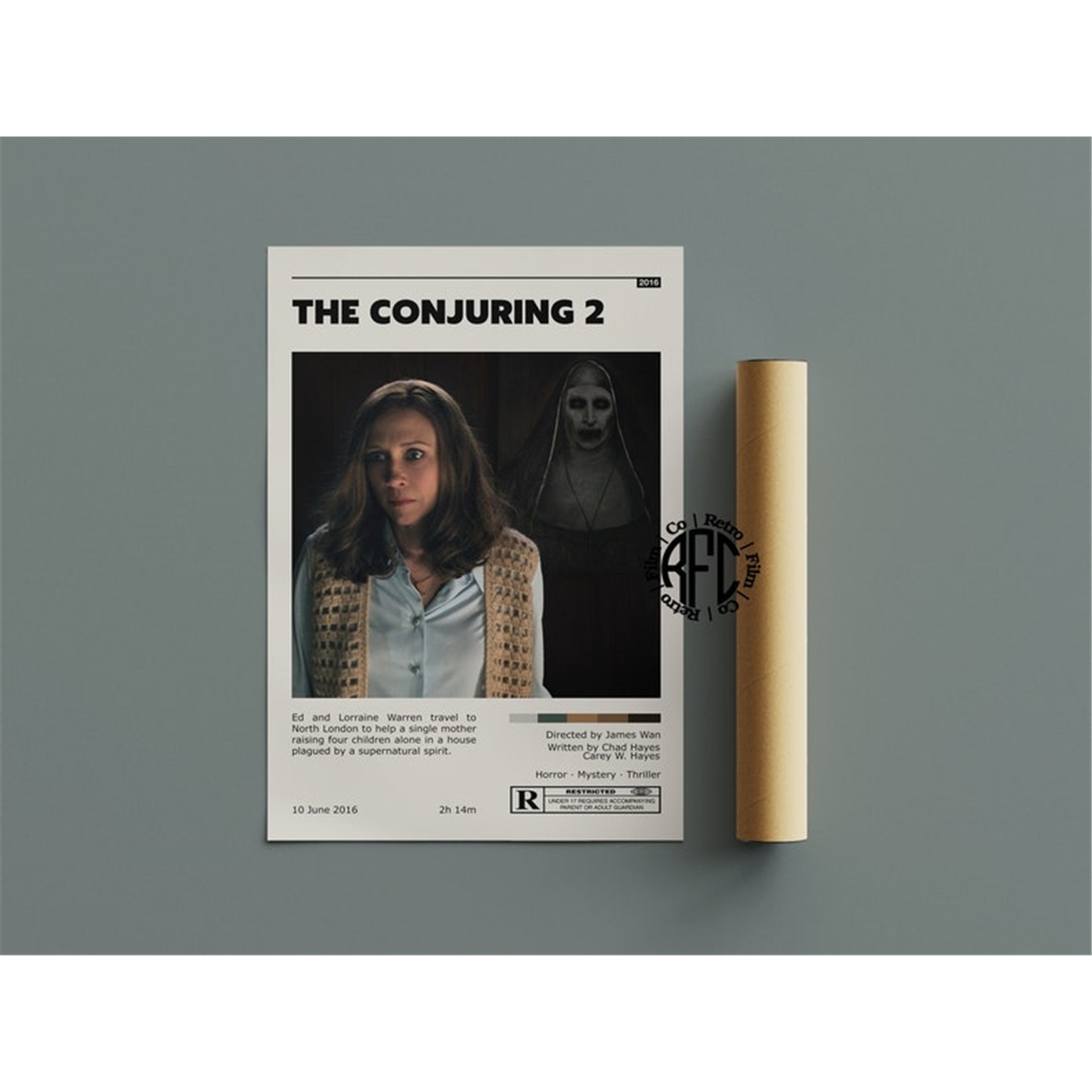 The Conjuring 2 Retro Movie Poster Print | Minimalist Movie | Inspire ...