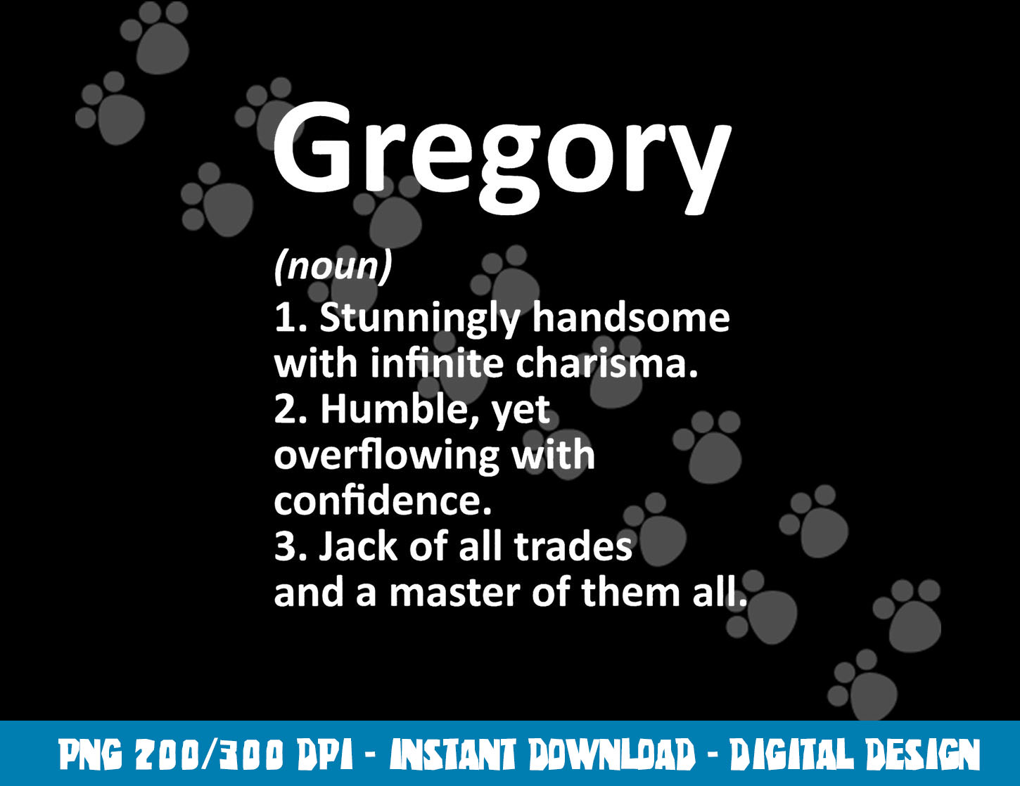 GREGORY Definition Personalized Name Funny Birthday Gift png | Inspire ...