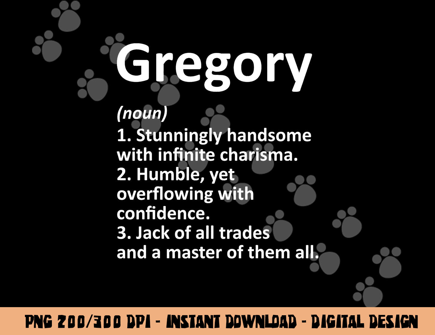 GREGORY Definition Personalized Name Funny Birthday Gift png | Inspire ...