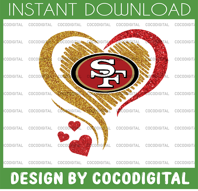 San Francisco 49ers Heart NFL Png, San Francisco 49ers Png, | Inspire ...