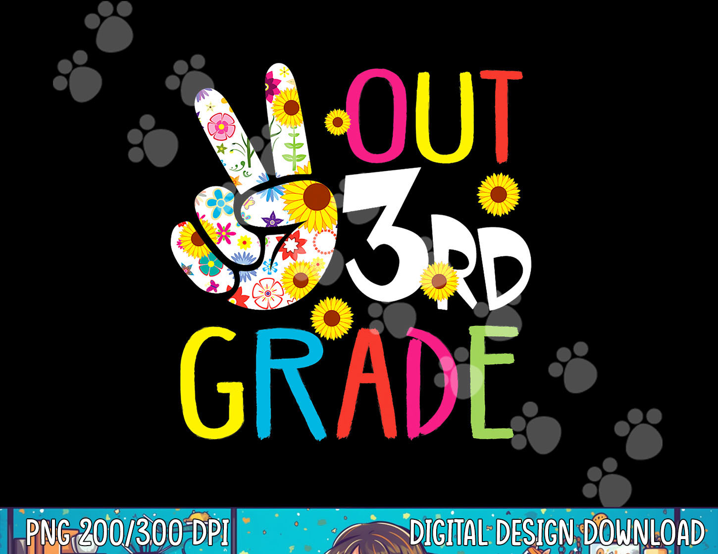 Peace Out 3rd Grade End Of School Year Graduation Teacher p - Inspire ...