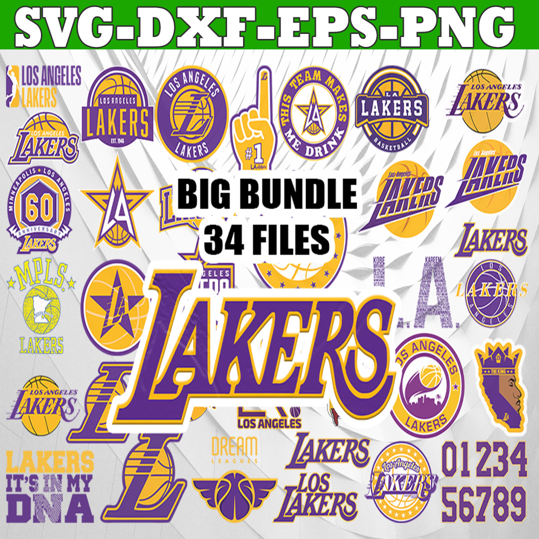 Bundle 34 Files Lakers Baseball Team SVG, Lakers svg, NBA Te | Inspire ...