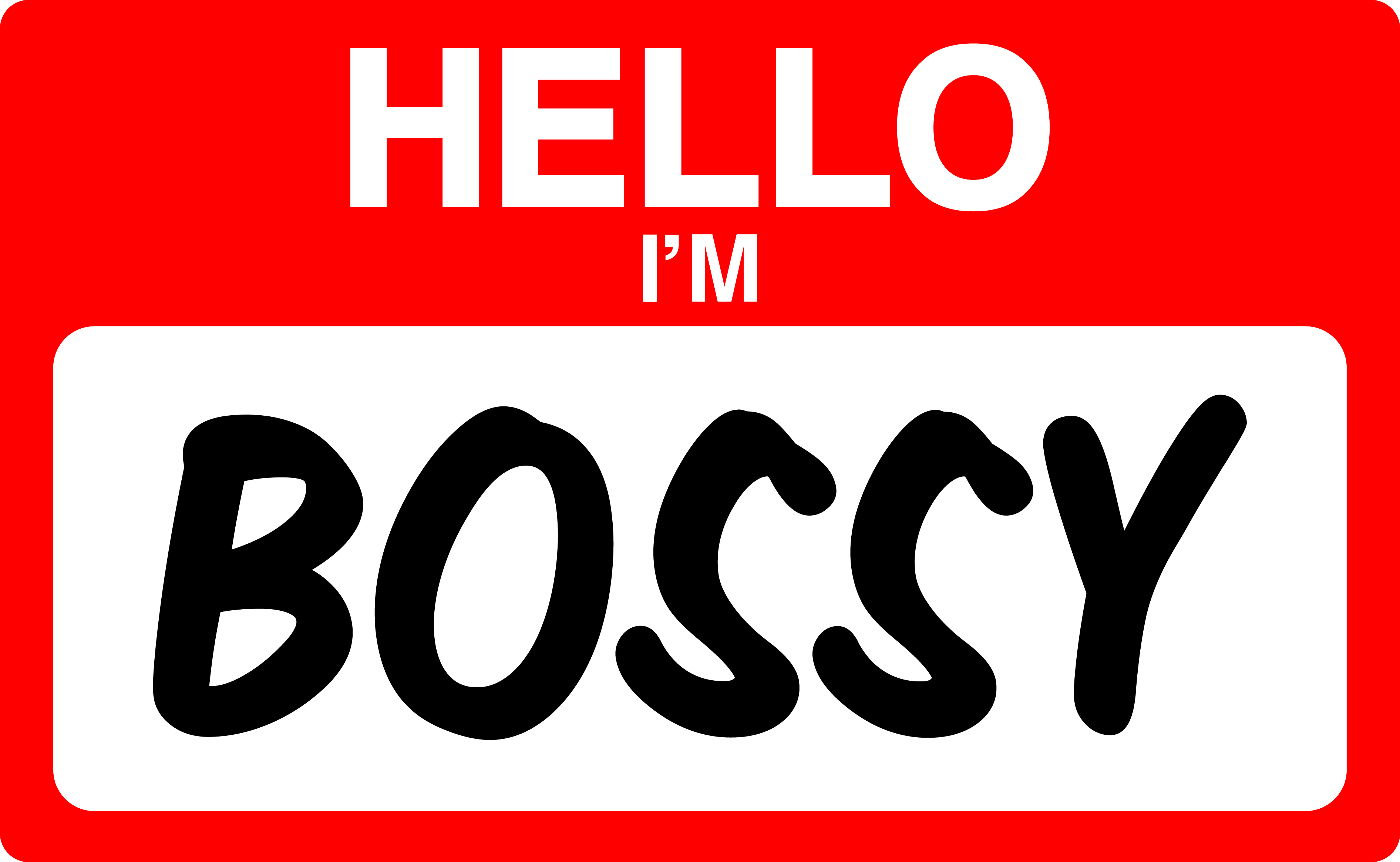 Hello I'm Bossy SVG, Silhouette Cut File, Cut file SVG, PNG, | Inspire ...
