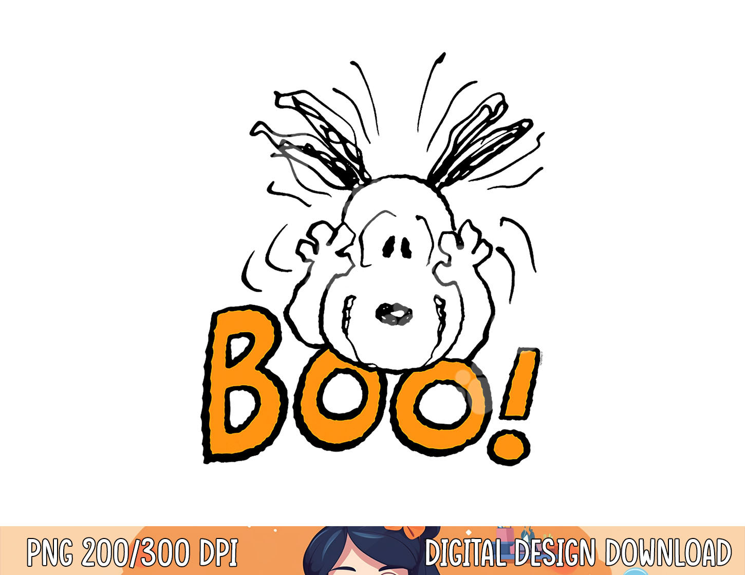 Peanuts Halloween Snoopy Boo png, sublimation copy | Inspire Uplift
