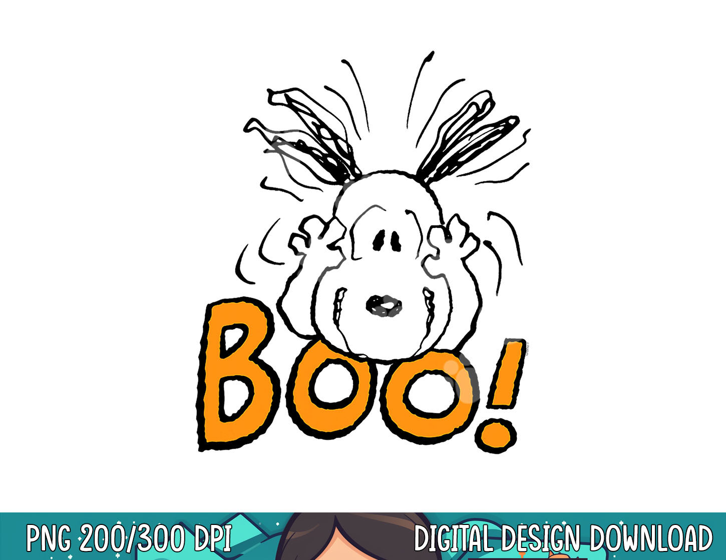 Peanuts Halloween Snoopy Boo png, sublimation copy | Inspire Uplift
