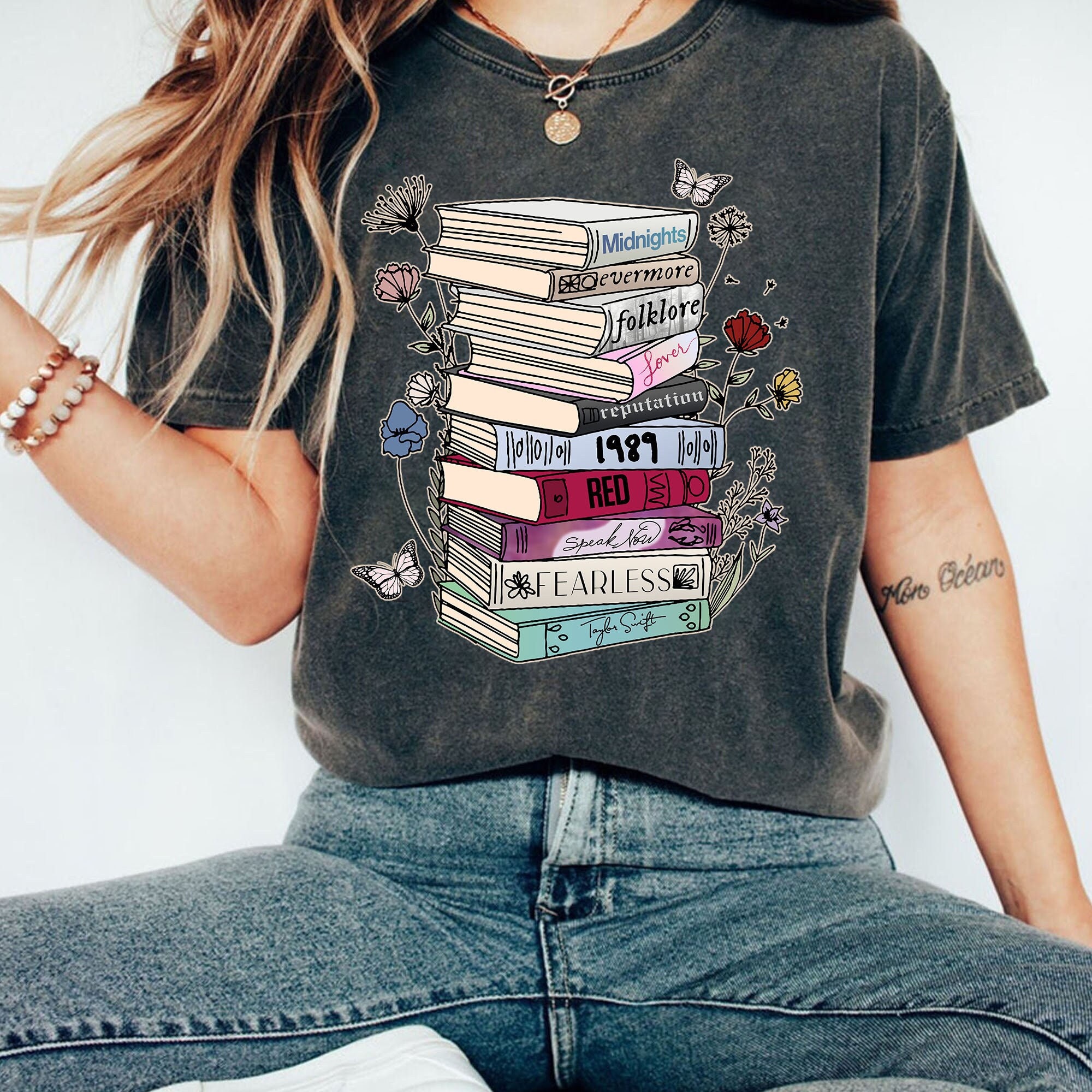 Albums As Books T-Shirt, Tour Merch Tee for Fans,Fashion Upd | Inspire ...