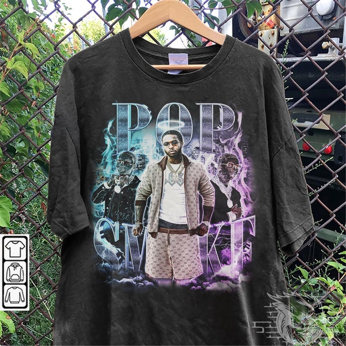 Pop Smoke Rap Shirt, Pop Smoke Sad Bootleg Y2K 90s Vintage, - Inspire ...