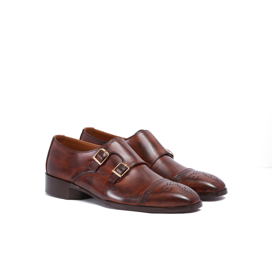 Double Monk Strap Formal Brown - Inspire Uplift