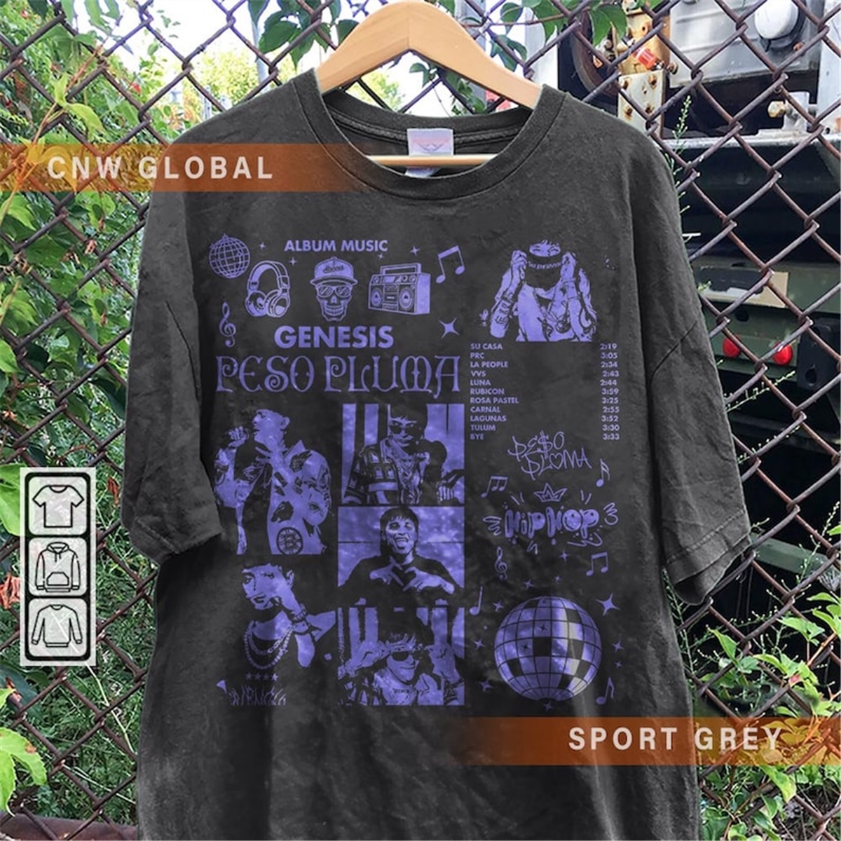 Peso Pluma Rap Shirt, Genesis Album 90s Y2K Merch Vintage Hi | Inspire ...
