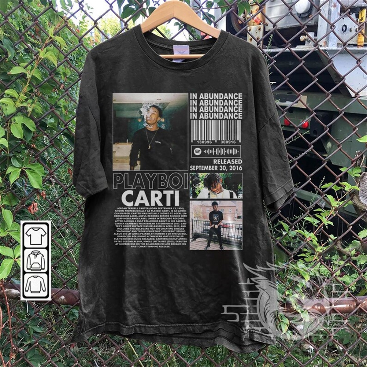 Playboi Carti Rap Shirt, In Abundance Album 90s Y2K Merch Vi - Inspire ...