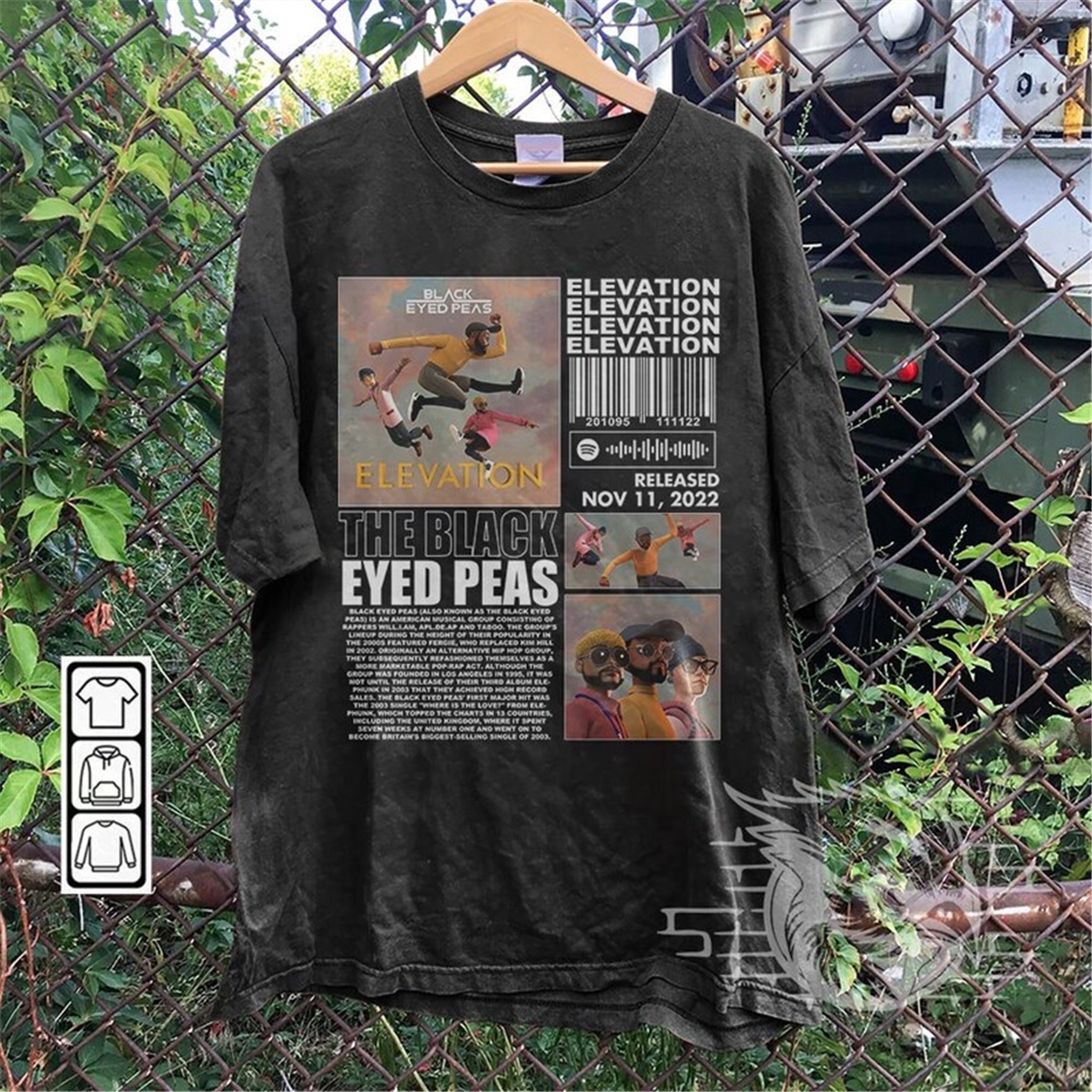 The Black Eyed Peas Rap Shirt, Elevation Album 90s Y2K Merch - Inspire ...