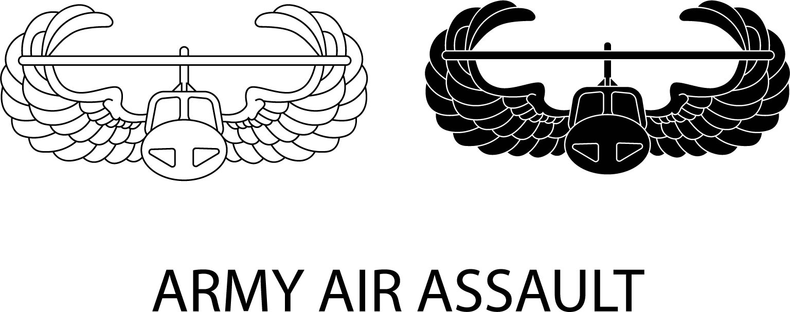 Army Air Assault Vector File Black White Vector Outline Or L Inspire Uplift