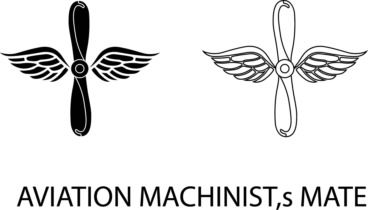 AVIATION MACHINIST,s MATE LINE ART VECTOR FILE Black white v - Inspire ...