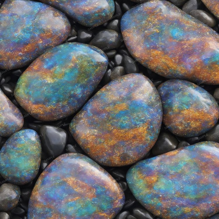 Iridescent River Rock 42 Seamless Tileable Repeating Pattern - Inspire ...