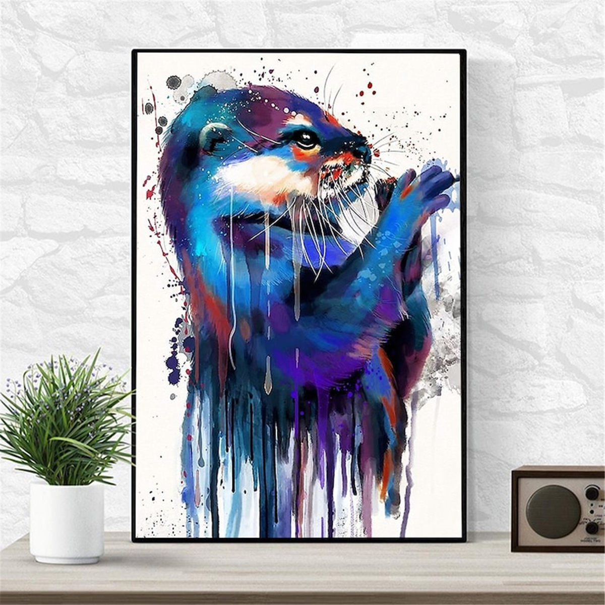 Otter Poster, Otter Colors Print Art, Otter Lovers Gift, Ver | Inspire ...