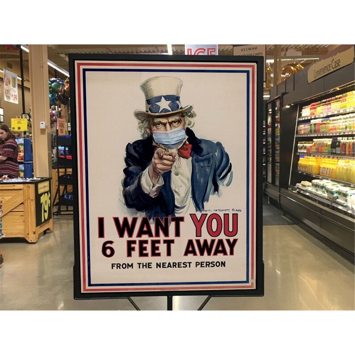 Vintage Uncle Sam I want you Social distancing poster retro | Inspire ...