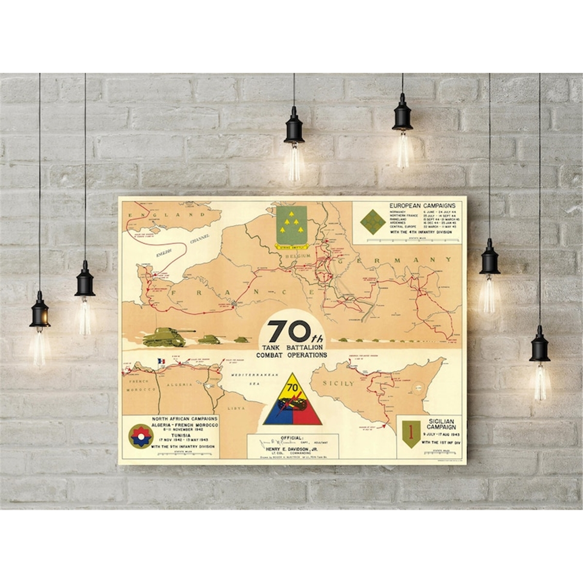 Military Poster 70th Armor Regiment Tank Battalion Military - Inspire ...