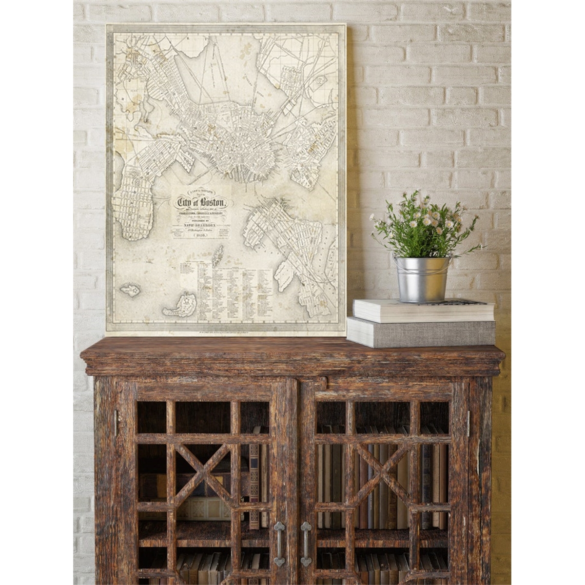 Boston Map, 1850 Antique map of Boston Massachusetts Vintage | Inspire ...