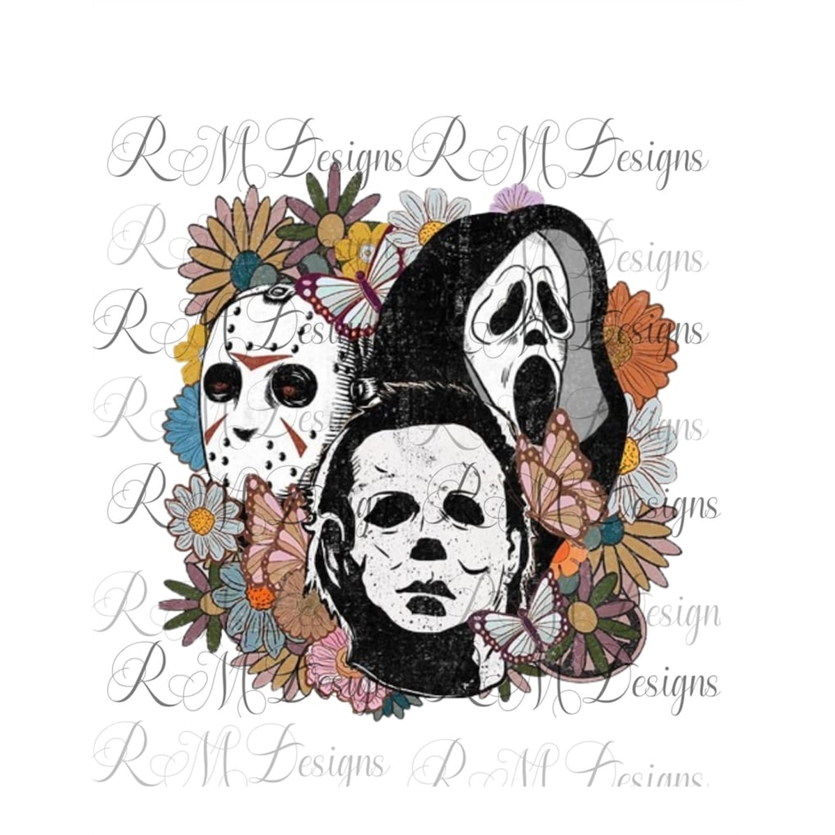 Scream Movie Png, Jason Png, Michael Myers Colorful Bouquet - Inspire ...