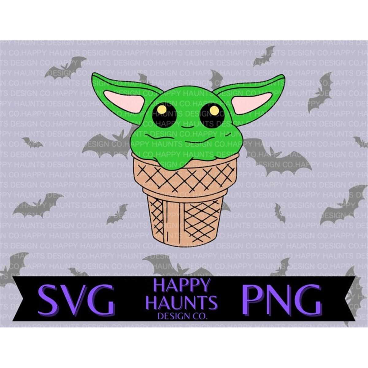 Grogu ice cream SVG, easy cut file for Cricut, layered by co | Inspire ...