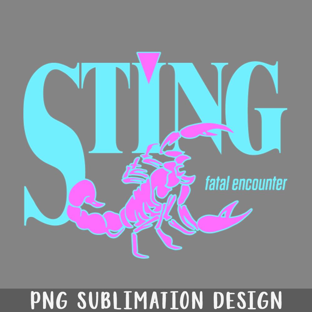 STING Fatal Encounter Retro 90s Design PNG Download - Inspire Uplift