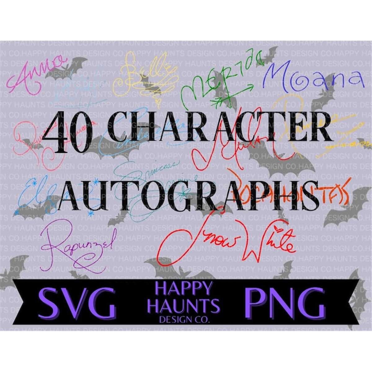 40 Character autographs SVG, easy cut file for Cricut, Layer | Inspire ...
