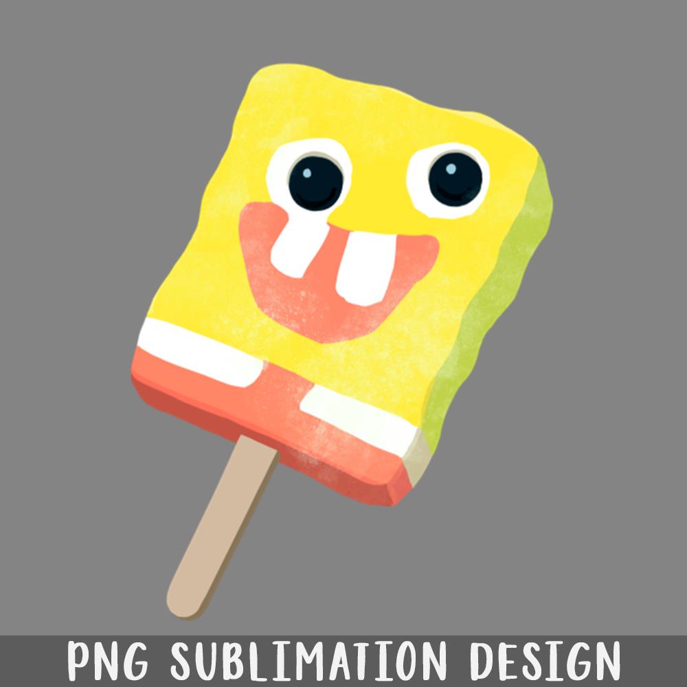 Sponge Popsicle Design Sticker PNG Download | Inspire Uplift