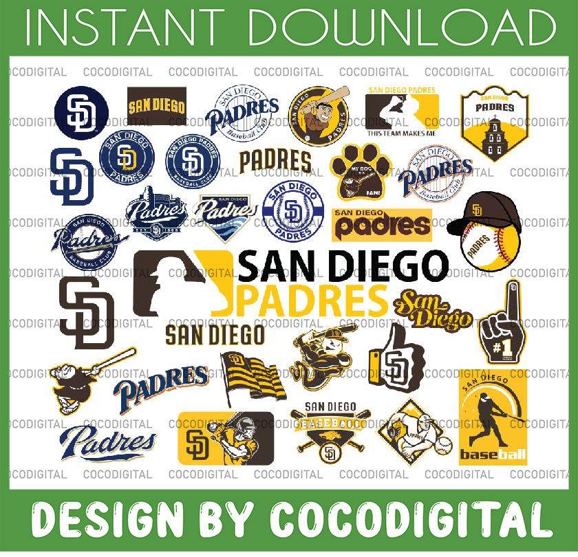 33 Files San Diego Padres Svg, Cut Files, Baseball Clipart, | Inspire ...