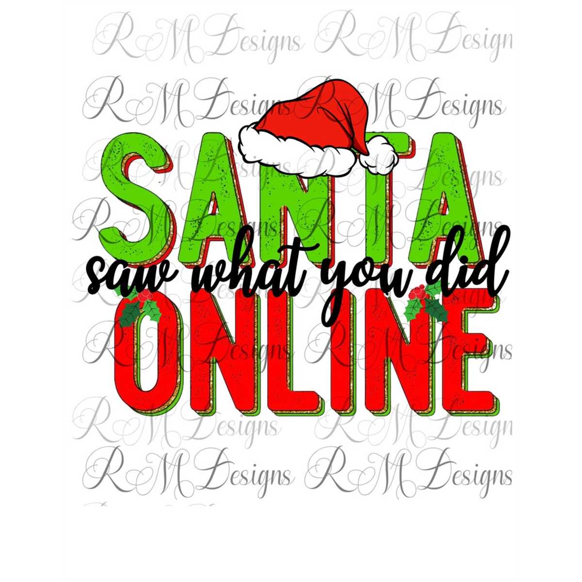 Santa Saw What You Did Online Png, Christmas png, Santa Clau | Inspire ...
