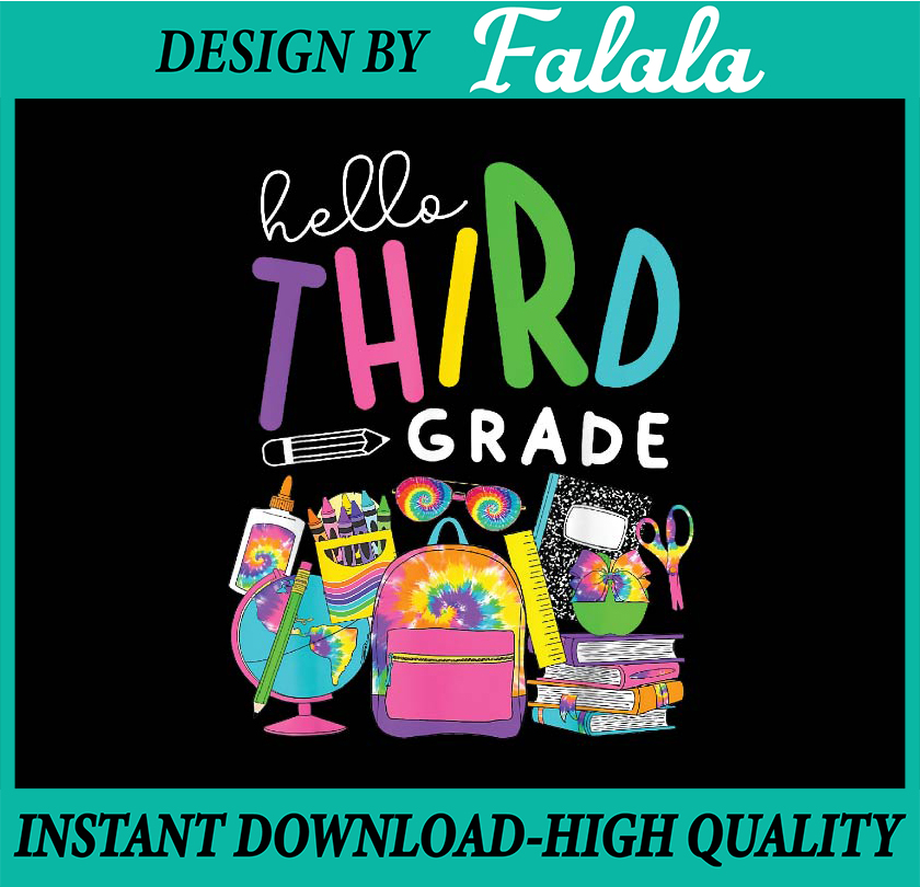 Back To School Hello Third 3rd Grade For Kids Teacher Women | Inspire ...