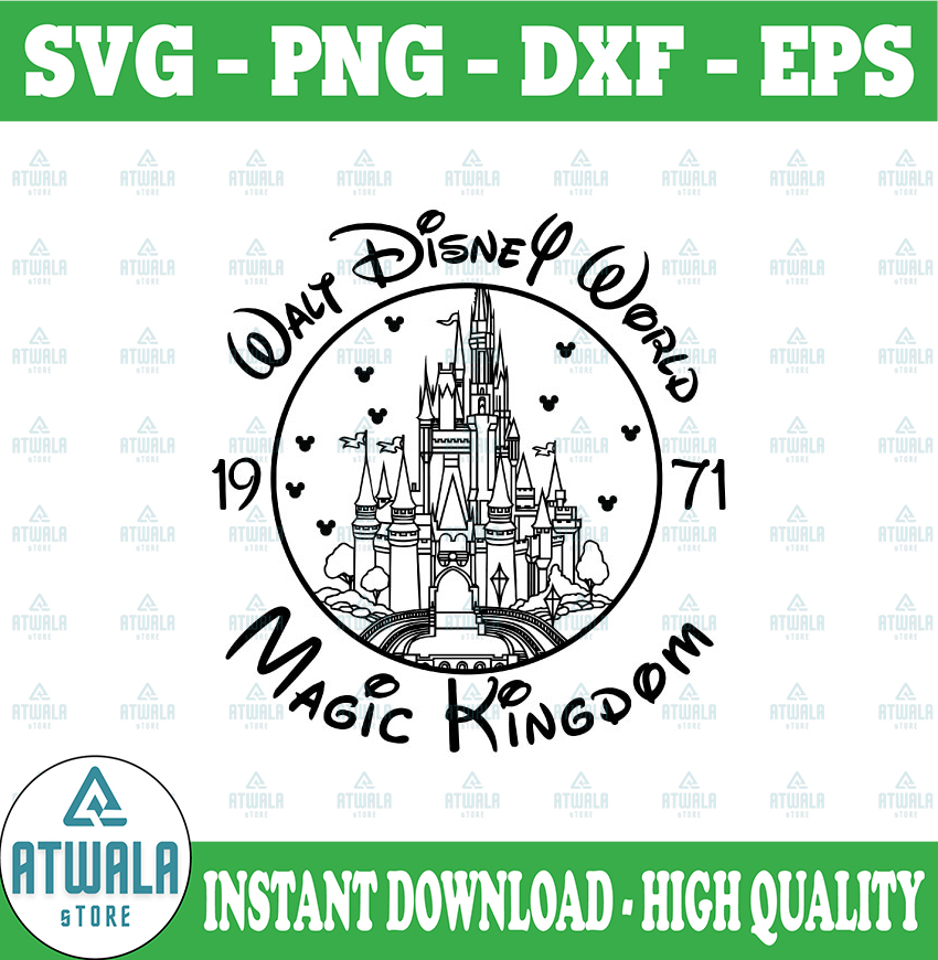 Disney magic kingdom svg, dxf, png, Waly Disney world svg, D - Inspire ...