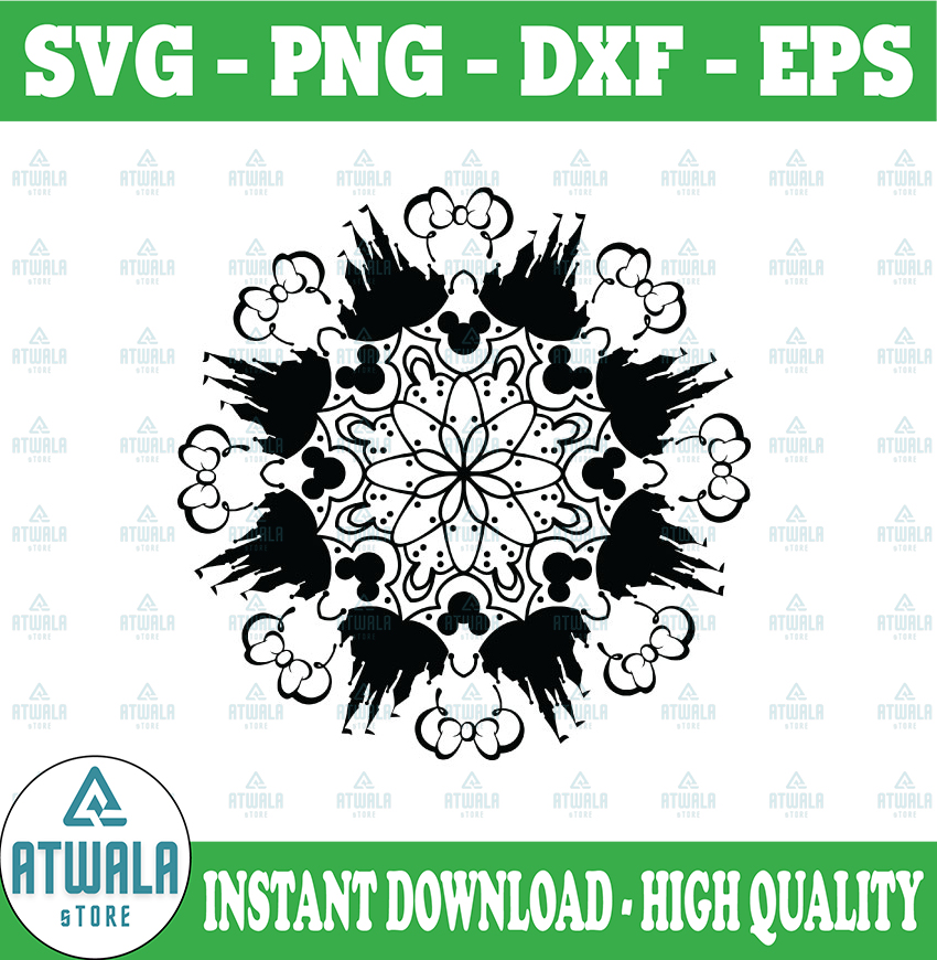 Disney Mandala svg, Zentangle svg, Mandala svg, Funny svg, M | Inspire ...