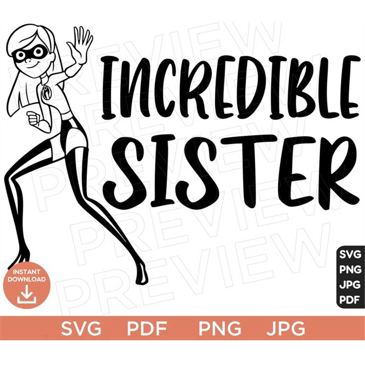 Incredible Sister Svg Violet Parr The Incredibles Svg Disney Inspire Uplift