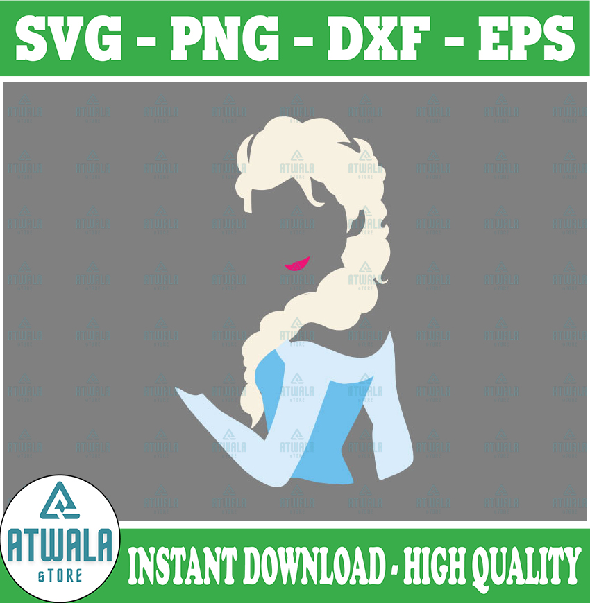 Elsa silhouette colour svg, dxf, png, Frozen svg, Disney cri | Inspire ...