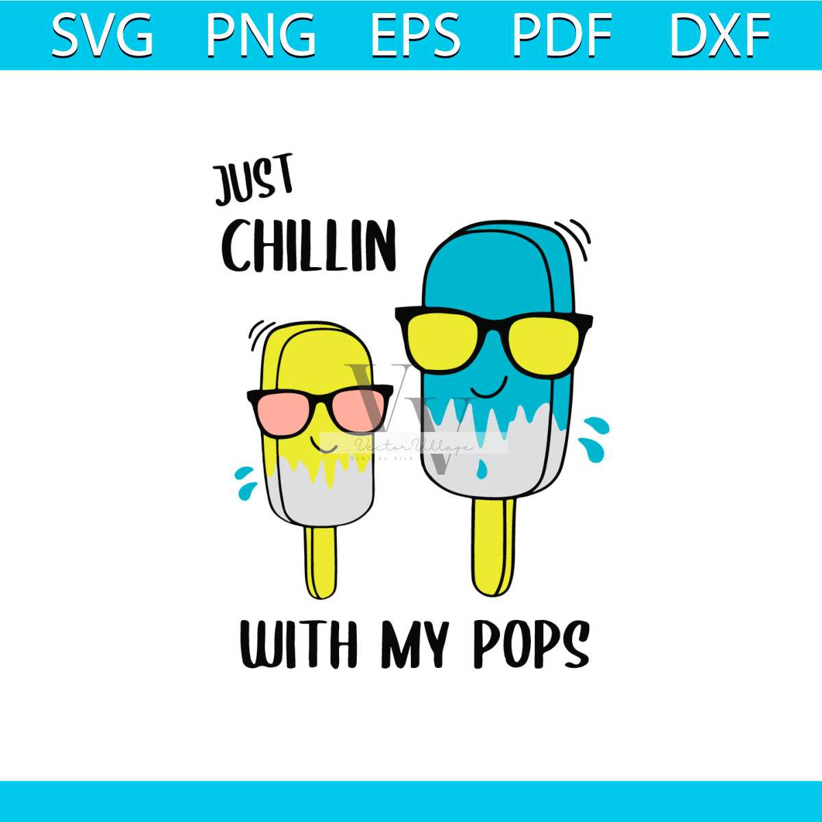 Summer Shirt Vector Just Chillin With My Pops Ice Cream Svg, | Inspire ...