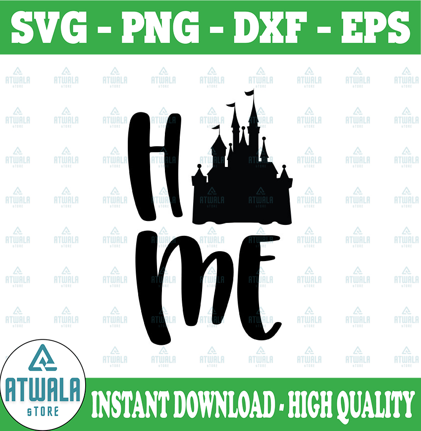 Disney home svg, Disney castle svg, Disney svg, cut files fo | Inspire ...
